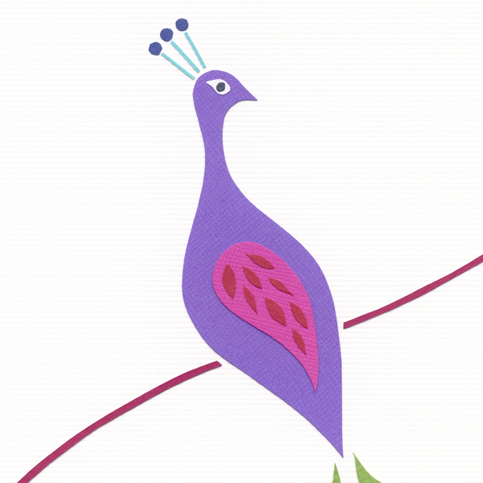 The Paper Peacock - Art Print - A4 (8.3" X 11.7") on Luulla