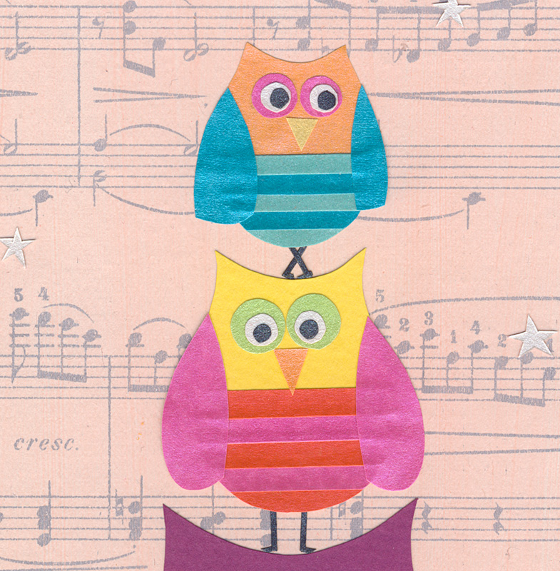 Owl Musical Statues - Art Print - 5 X 7 on Luulla