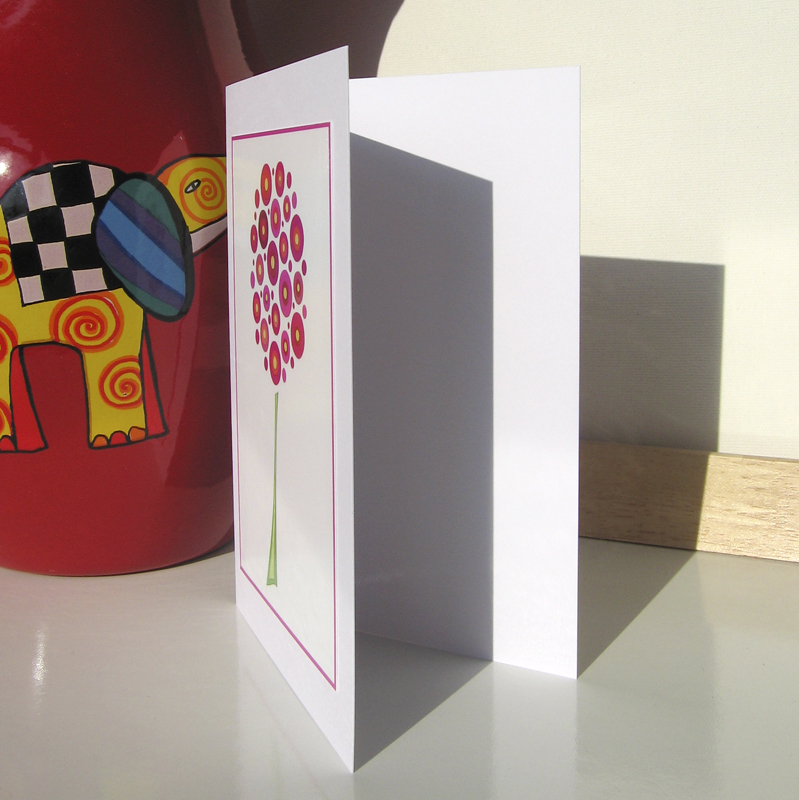 Greeting Card - Pink Pom-pom Flower on Luulla