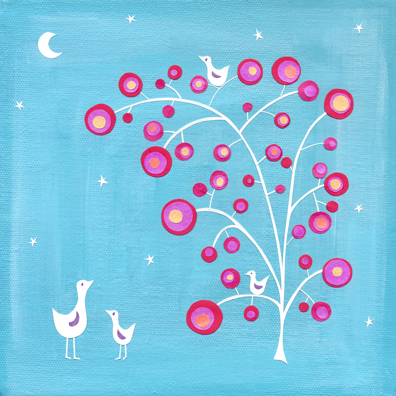 Moon Berries - Art Print - 8 X 8 on Luulla